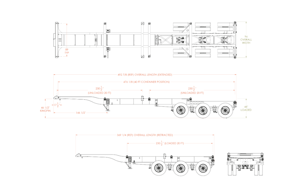 2008 Pratt 2040-S-3A Tridem Container Chassis (#014) - Little League ...